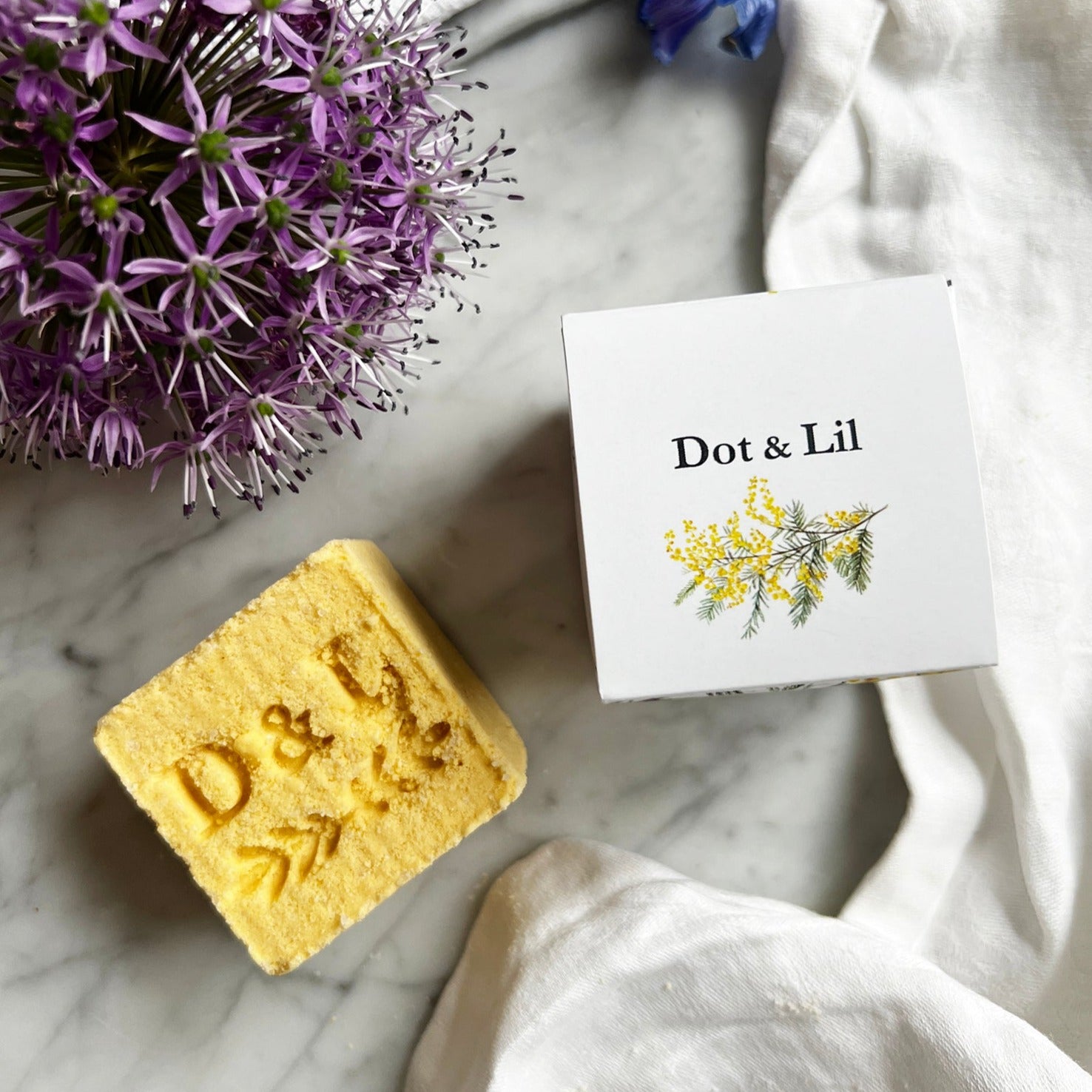 New Mimosa Blossom & Nectarine Sparkling Milk Bath Cube – Dot & Lil ...