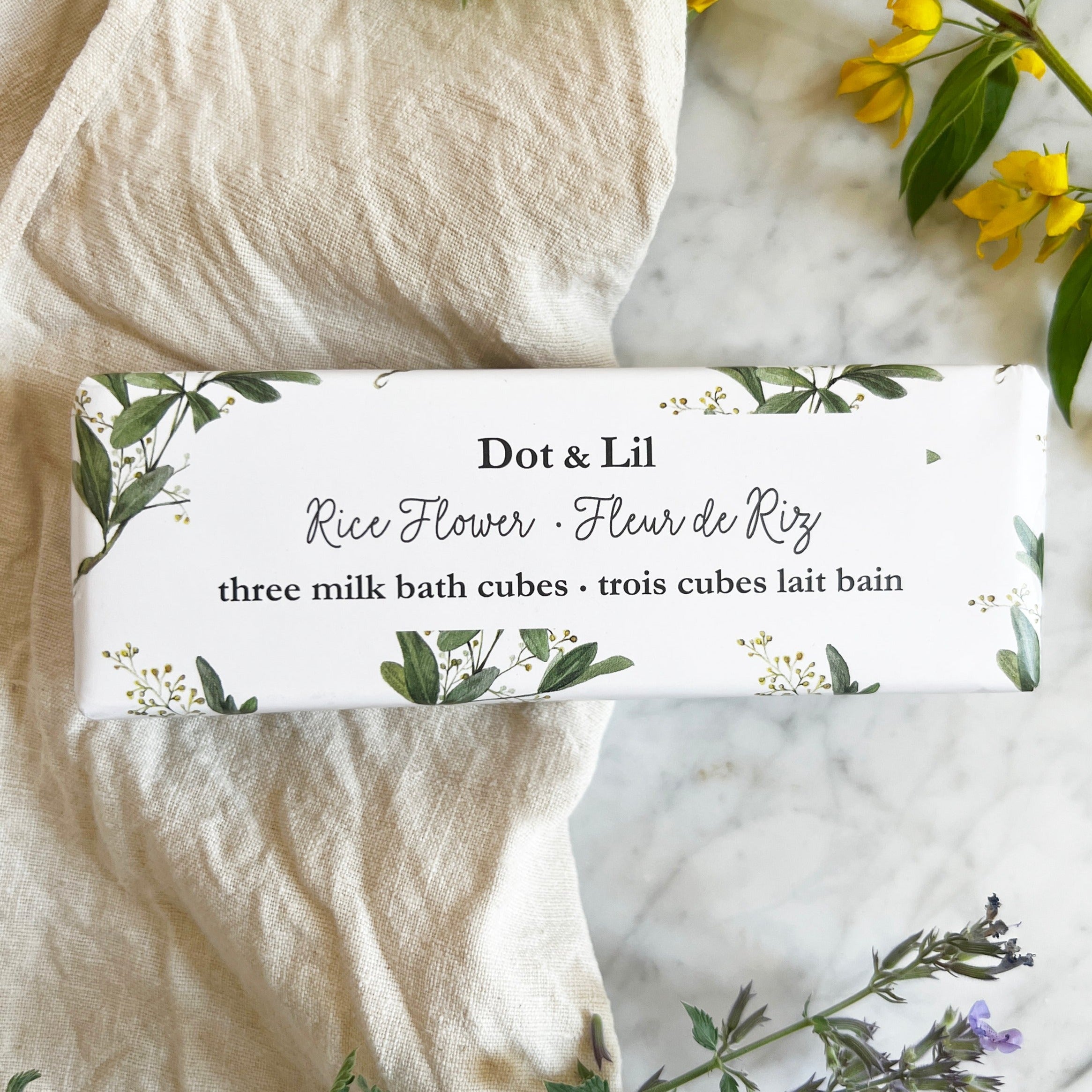 Rice Flower Milk Bath Cubes Trio Gift Set – Dot & Lil Wholesale
